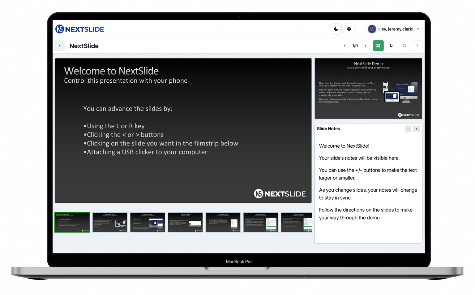 NextSlide - Turn your phone into a powerpoint clicker